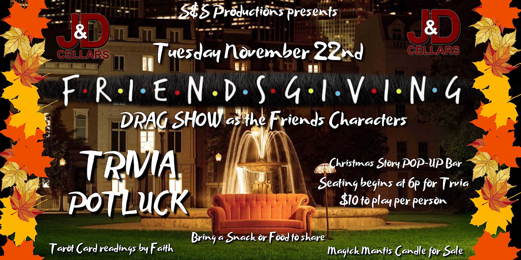 FRIENDSGIVING TRIVIA, POTLUCK, & DRAG SHOW – J&D Cellars Winery and ...